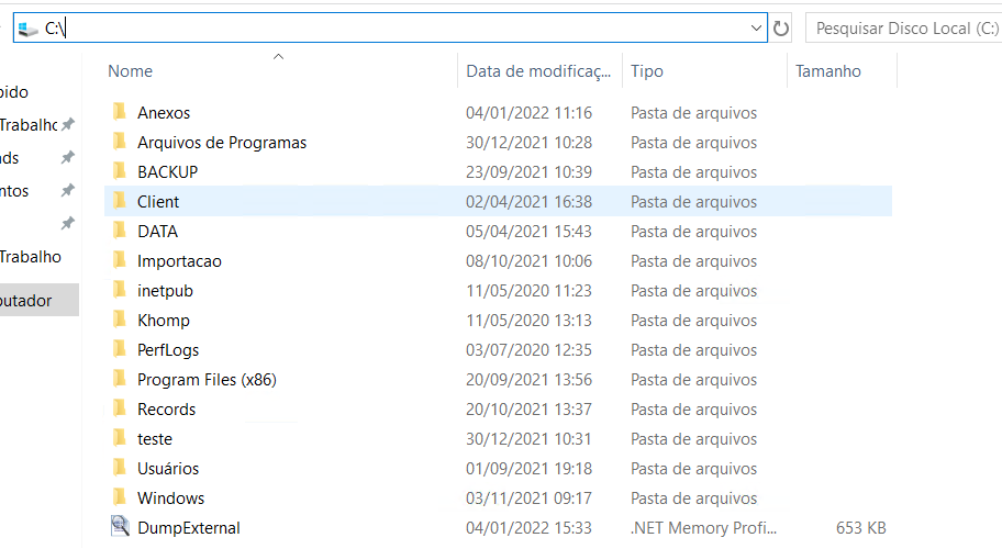 Criando uma captura de Dump de Memória (Via Terminal) - Tactium