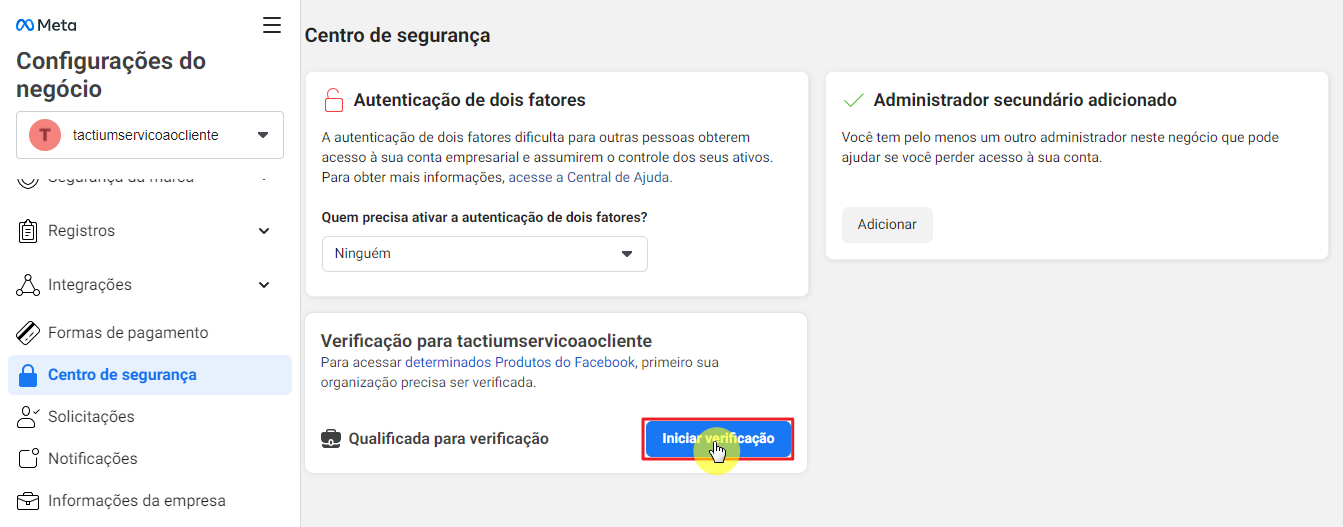 Verificando o Gerenciador de Negócios do Meta e a API de brokers para ...